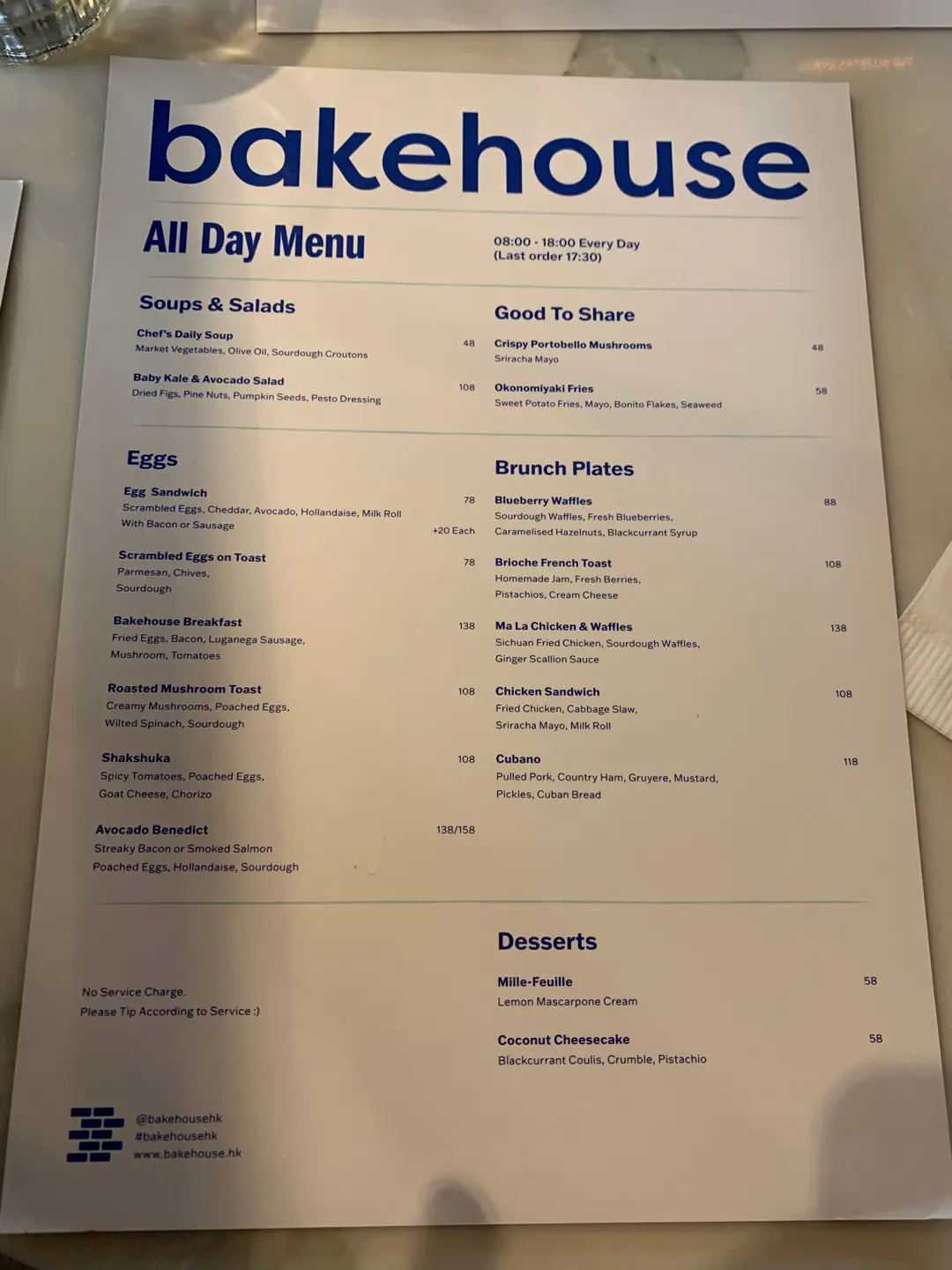 Bakehouse's Menu - Western Bakery in Wan Chai Hong Kong | OpenRice Hong ...