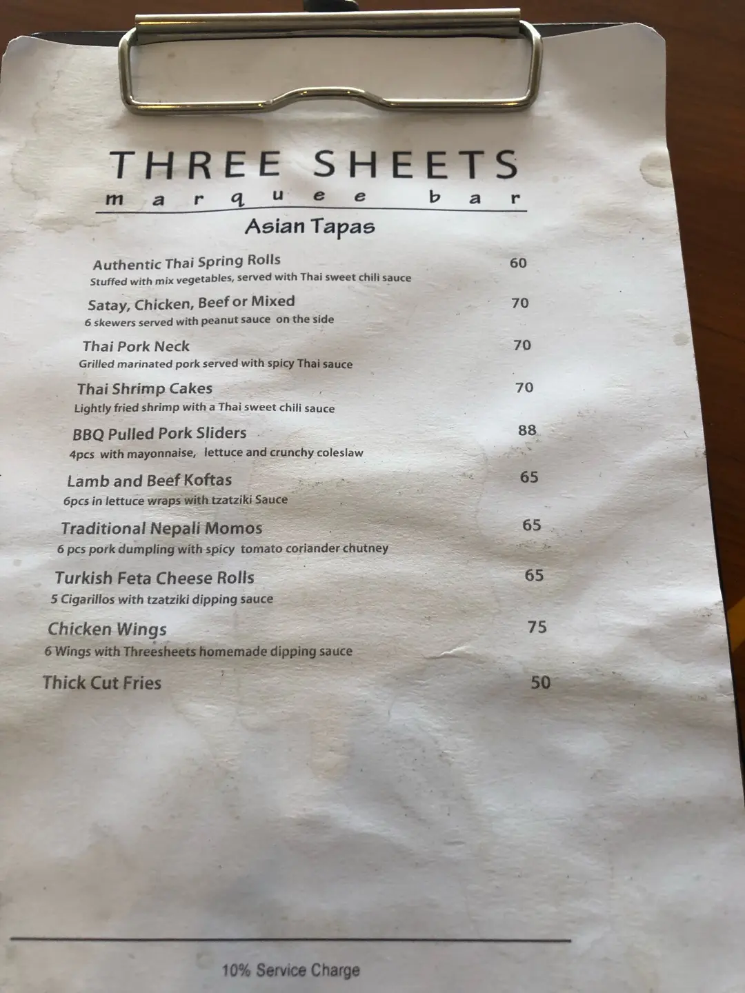 Asian Tapas Menu - Three Sheets's photo in Discovery Bay Hong Kong ...